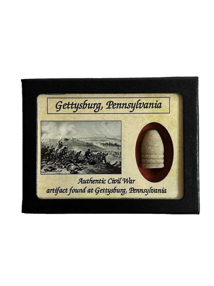Dropped Civil War Bullet from Gettysburg in Matted Display Case with ...