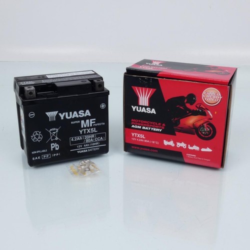 Batterie SLA Yuasa pour Moto KTM 300 Exc 2T 2009 à 2017 YTX5L-BS ...