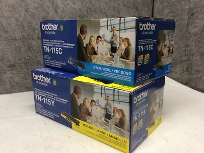 Brother High Yield Color Toner Cartridge TN-115C, TN-115Y (Yellow Cyan ...