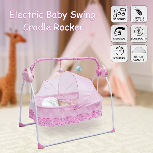Baby Crib Cradle Infant Bed Sleeping Rocking Chair For Babies 0-18 ...