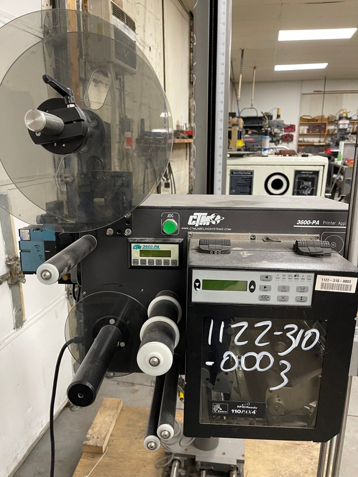 CTM LABELING SYSTEM 3600-PA AND 3600-112PAX4 PRINT AND APPLY LABELER | eBay