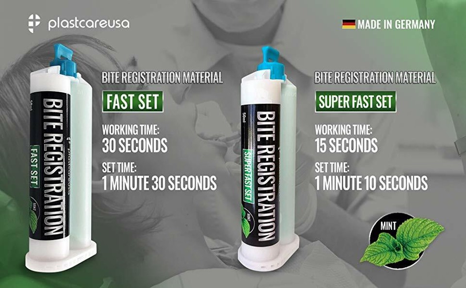 Dental Bite Registration Material Materials (Super Fast) (8 Cartridge ...