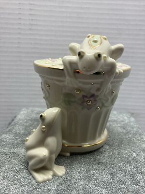 Lenox PETALS and PEARLS Frog-Bud Vase | eBay