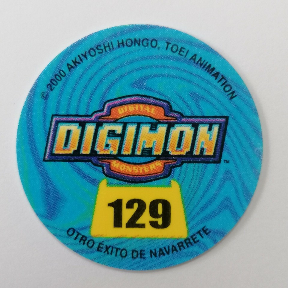 TAZO DIGIMON #129 Nyaromon 2000 PERU South America Toei Animation Pogs ...