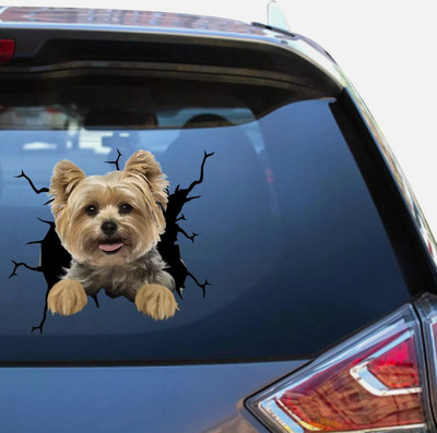 Yorkshire Car Sticker Yorkie Terrier Decals Yorkie Mom Car Decal Yorkie ...