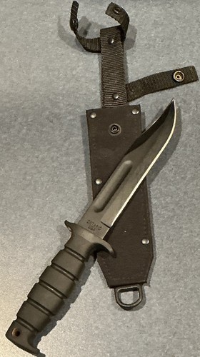 Ontario USA Spec Plus Marine SP1-94 12" Black Fixed Blade Knife with ...