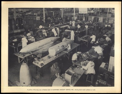Lockheed Aircraft Burbank Plant Shop for sheet metal craftsmen print ...