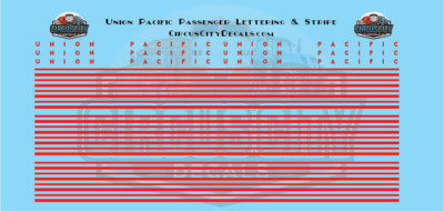 Union Pacific Heritage Fleet Car Lettering & Stripe N Scale Decals UP ...