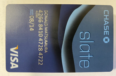 Chase Slate BluePrint Visa credit card Collector quality Unsigned | eBay