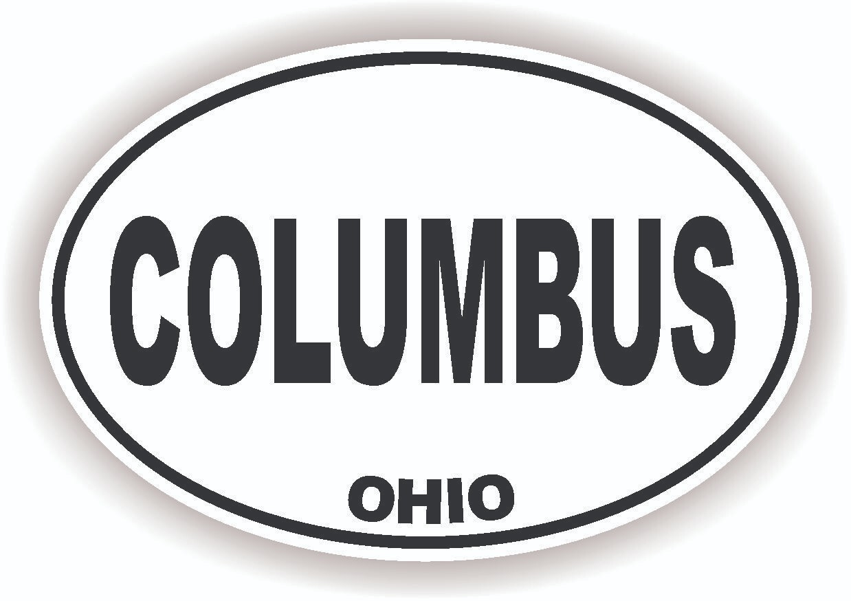 Columbus Ohio Oval Decal Sticker State Car Diesel Truck Home OH Midwest ...