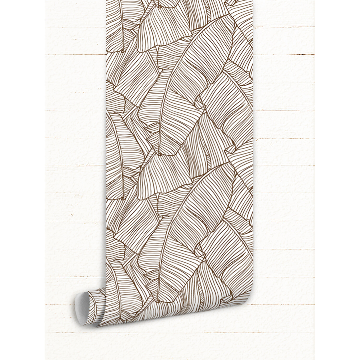 Brown leaves removable brown wall mural Reusable self adhesive ...