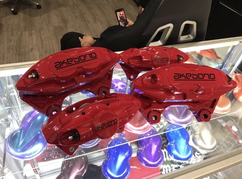 Akebono G37 Sport Brake Calipers OEM Set 370Z M37 350Z CUSTOM COLOR ...