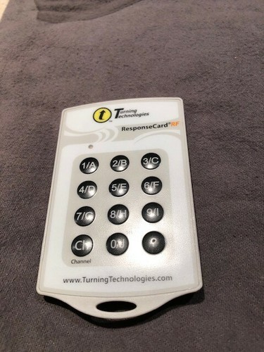 Turning Technologies Response Card RF Clicker NEW P/N:RCRF-02 ...