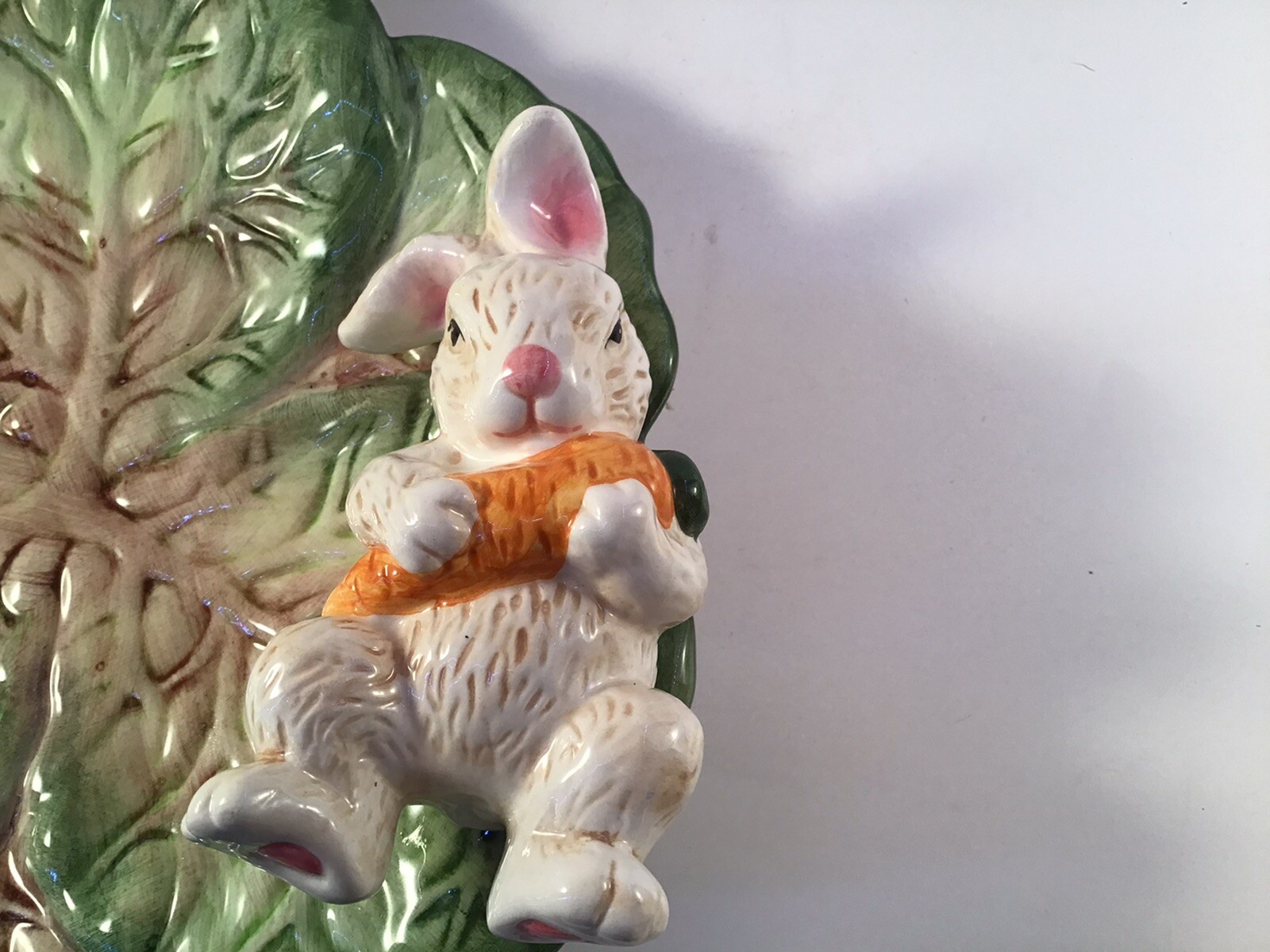 Nantucket Pottery Bunny Rabbit Lettuce Plate Dish Easter Spring 3D | eBay