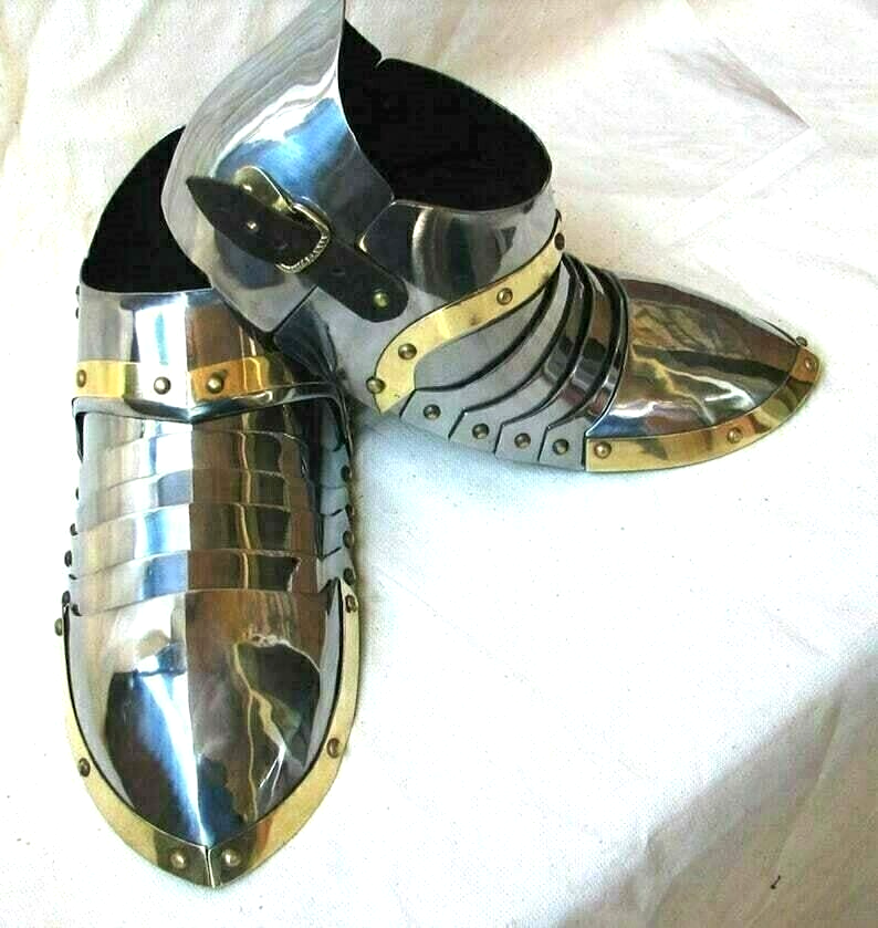 Medieval Feet Steel Gothic Armor Shoes One Pair Wearable Knight Armor ...