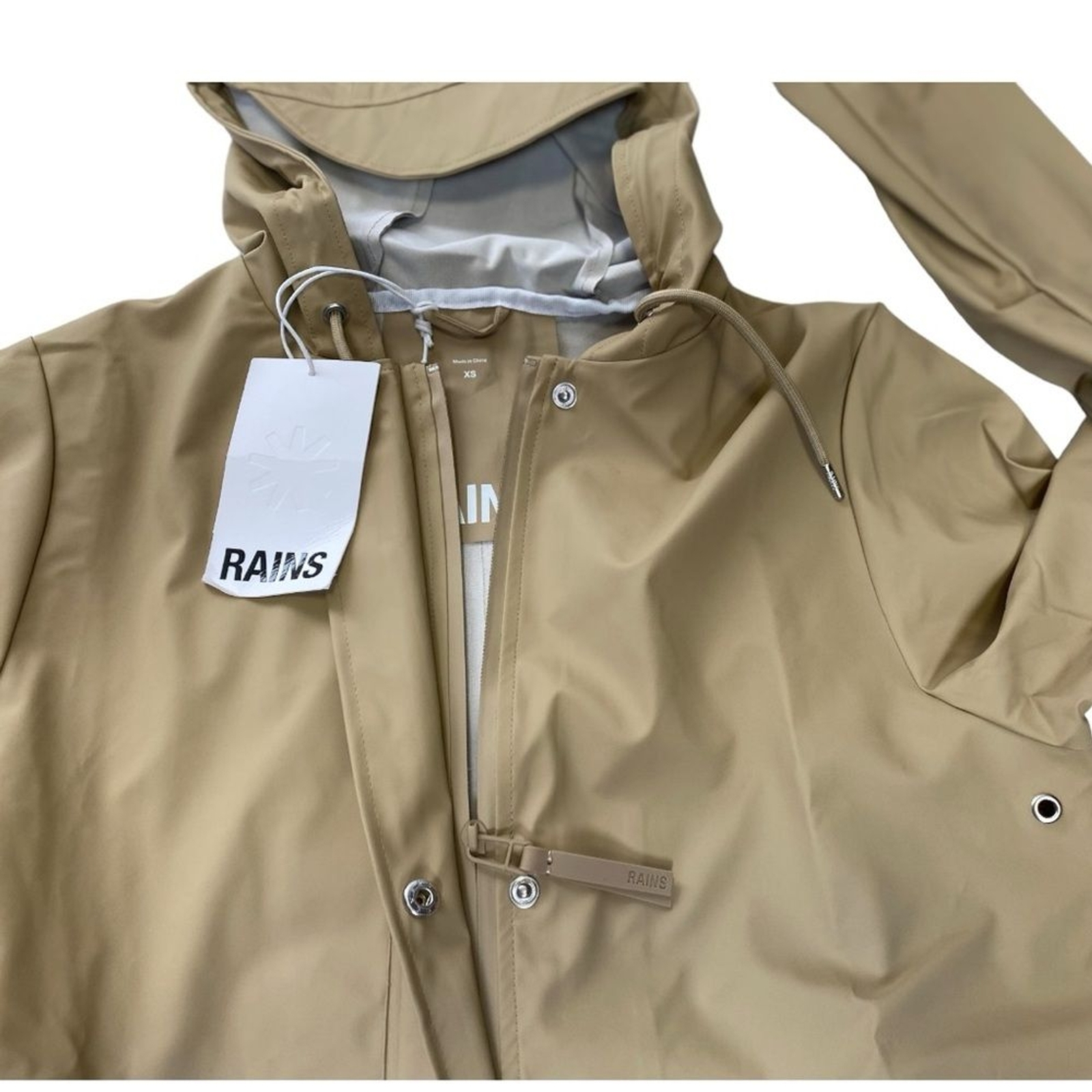 Rains jacket Sz XS lightweight long waterproof windproof raincoat NEW ...