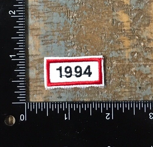 Vintage 1994 Year Date Birthdate Event Embroidered Sew-On Tab Patch | eBay