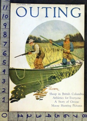 1919 LEE WILLENBORG SPORTING MEN DUCK WATERFOWL HUNT WETLAND ART COVER ...