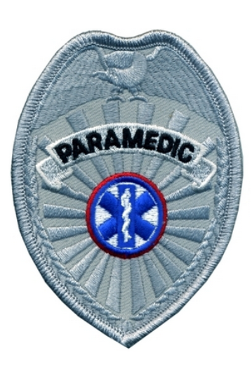 Paramedic- Emergency Medical Service Badge Patch in Gold or Silver ...