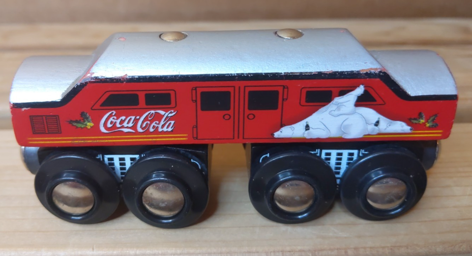 Coca Cola Wood Train Engine w/No Manufacturer Name Found w/Chips to ...