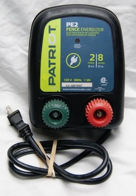Patriot PE2 Electric Fence Energizer 2 miles 8 acres 120v 60hz 1va ...