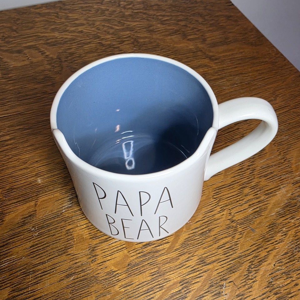 Indigo Papa Bear Mug With Ears Artisan Collection White Ceramic Dad ...