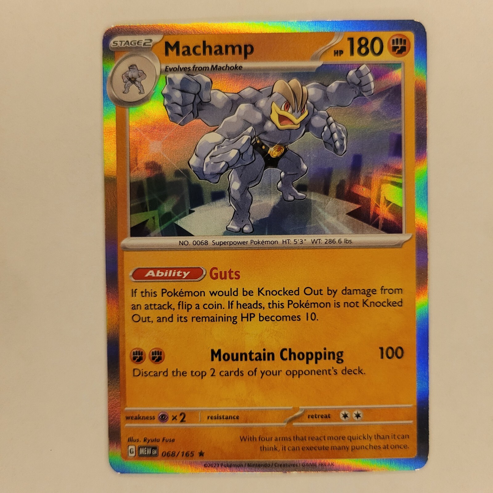 Holo Machamp 068/165 Rare Scarlet and Violet 151 Pokemon K4 | eBay
