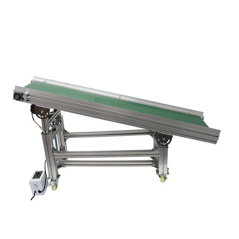 Updated 59"x11.8" Adjust Height Aluminum & PVC Inclined Wall Conveyor ...