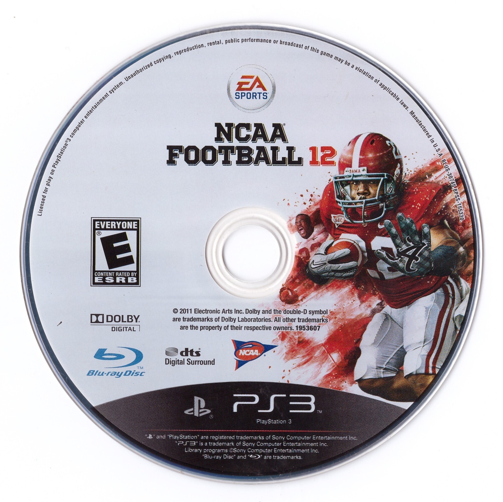 NCAA Football 12 Playstation 3 PS3 2011 Disc Only Tested 14633195361 | eBay