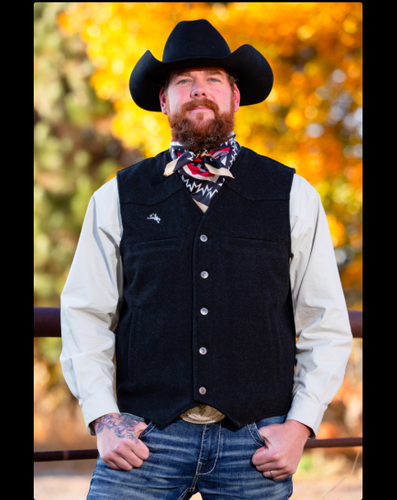 Wyoming Traders Mens Wyoming Wool Cowboy Ranch Wear Vest - BROWN | eBay