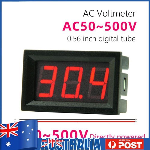 0.56 Inch Voltage Tester LED Display AC 50-500V 2 Wires Voltmeter for ...