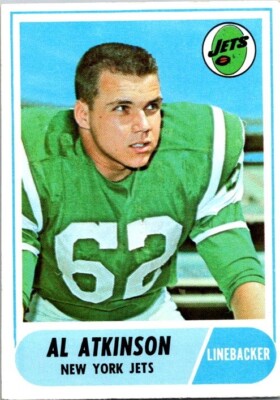 1968 TOPPS FOOTBALL #195 AL ATKINSON MID GRADE JA | eBay