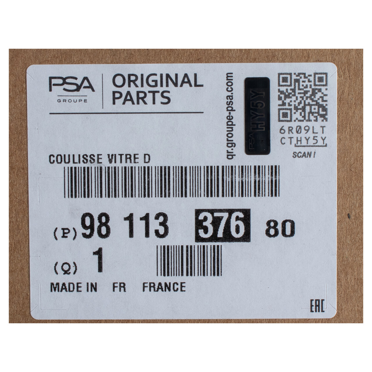 ORIGINAL Peugeot Scheibenführung Türscheibe 2008 1 hinten rechts ...