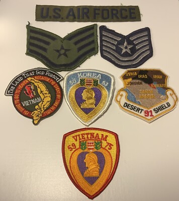 Vintage Military Patches Collectibles Vietnam Korea US Airforce Desert ...