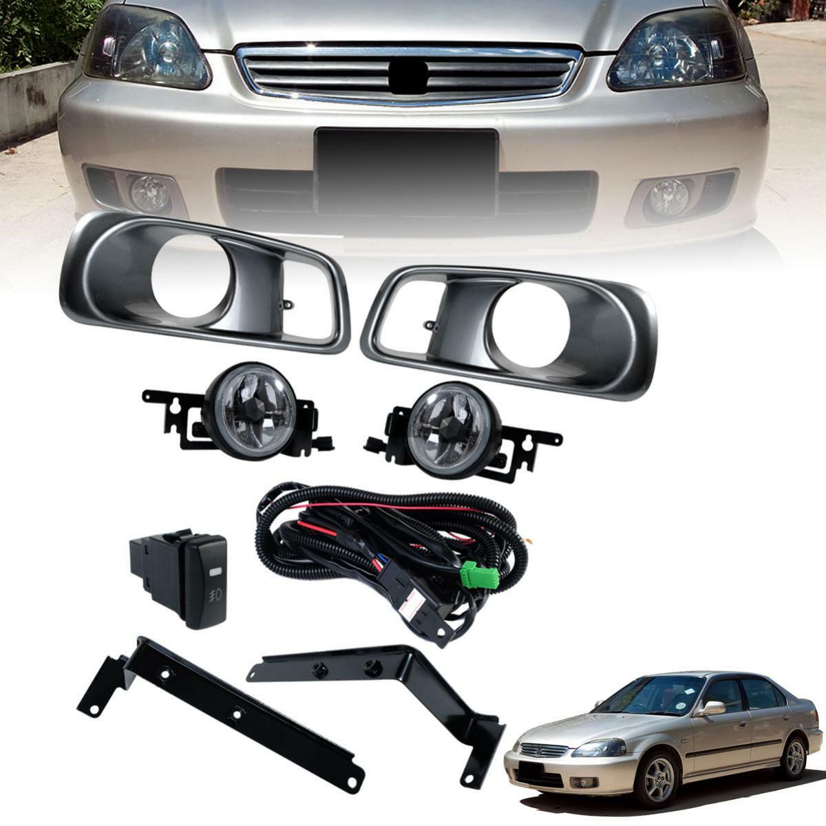 Fog Lamp Spot Light Gray Cover Kit Set For Honda Civic Ferio Ballade ...