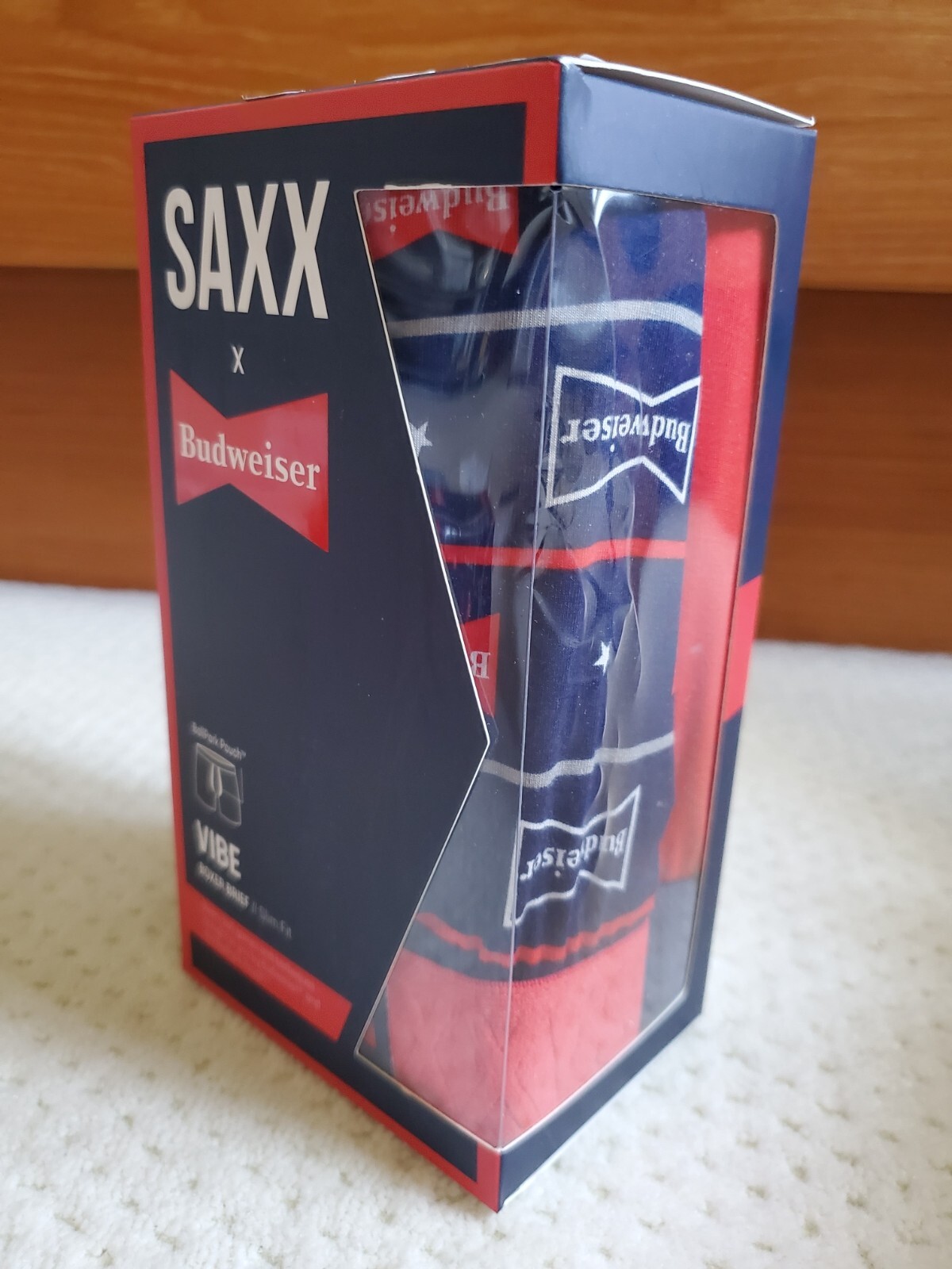 SAXX Vibe Men's Boxer Briefs 2 pack Starry Stripe-Premium Red Size M ...