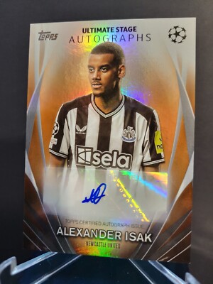 Topps Uefa 23-24 Ultimate Stage Autographs Alexander Isak Blue Parallel ...