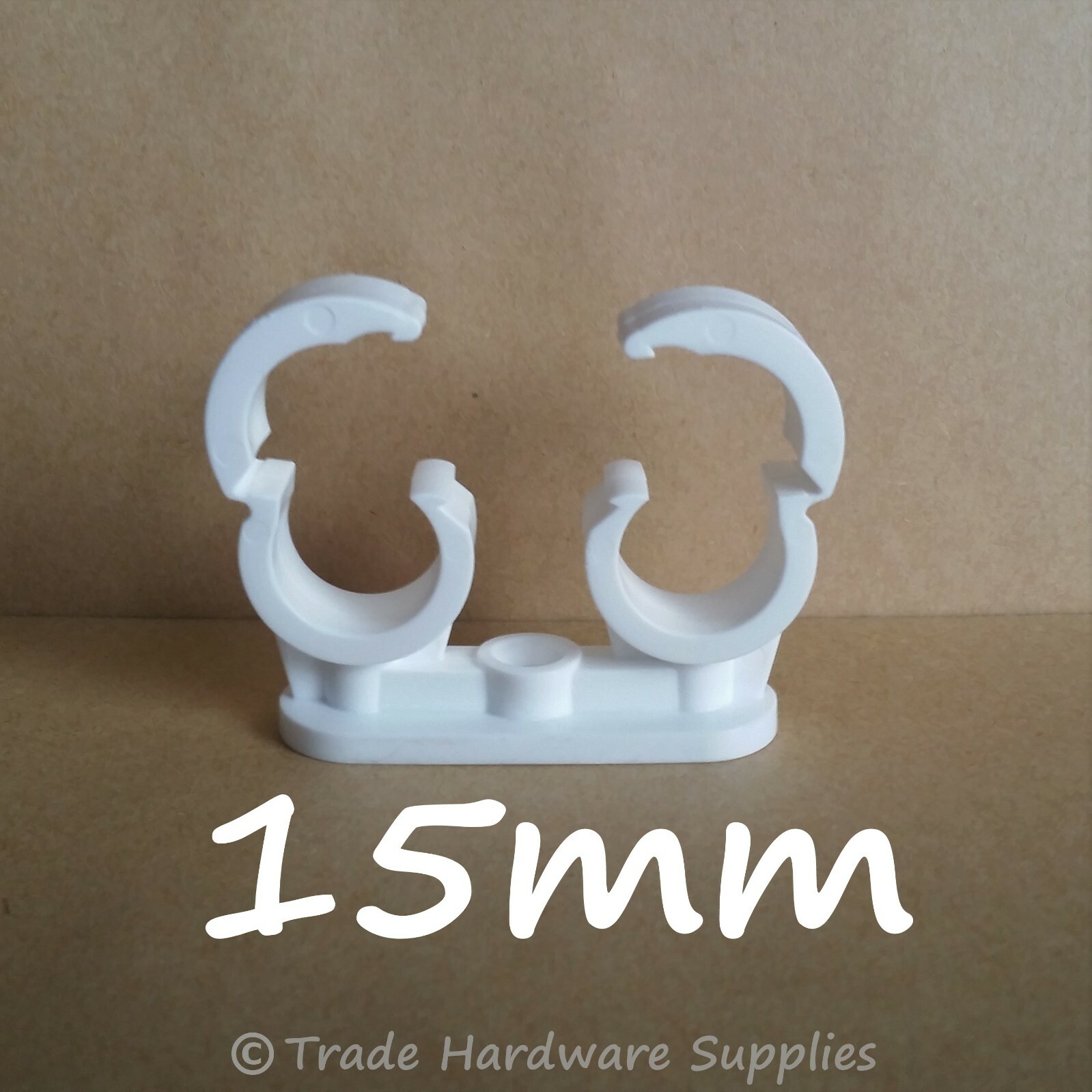 Plastic Pipe Clips Quick Lock Talon Single & Double 15mm, 22mm, 28mm ...