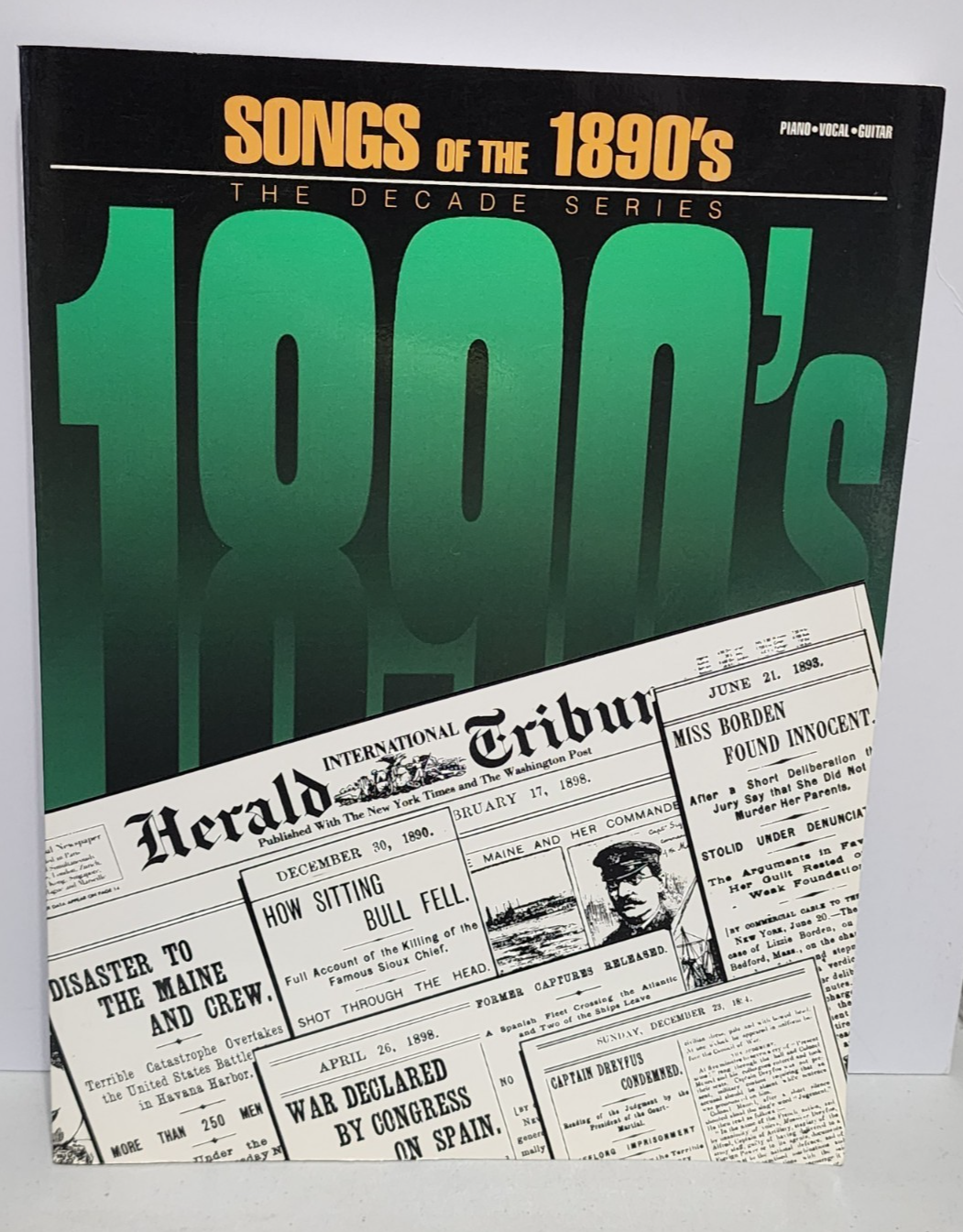 Songs of the 1890's: The Decade Series Piano Guitar Vocal Music Book ...