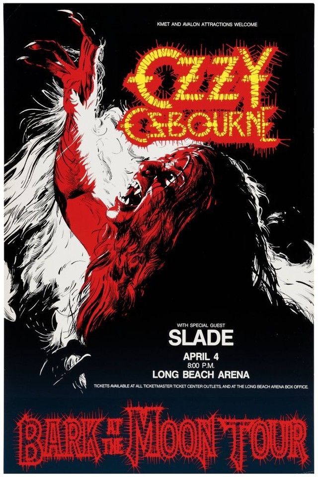 Ozzy Osbourne Slade 1984 Tour Poster - Live Up To 36" | eBay