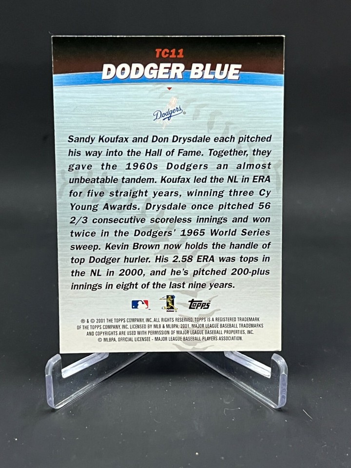 2001 Topps Baseball Drysdale Brown Koufax Dodger Blue Card TC11 | eBay
