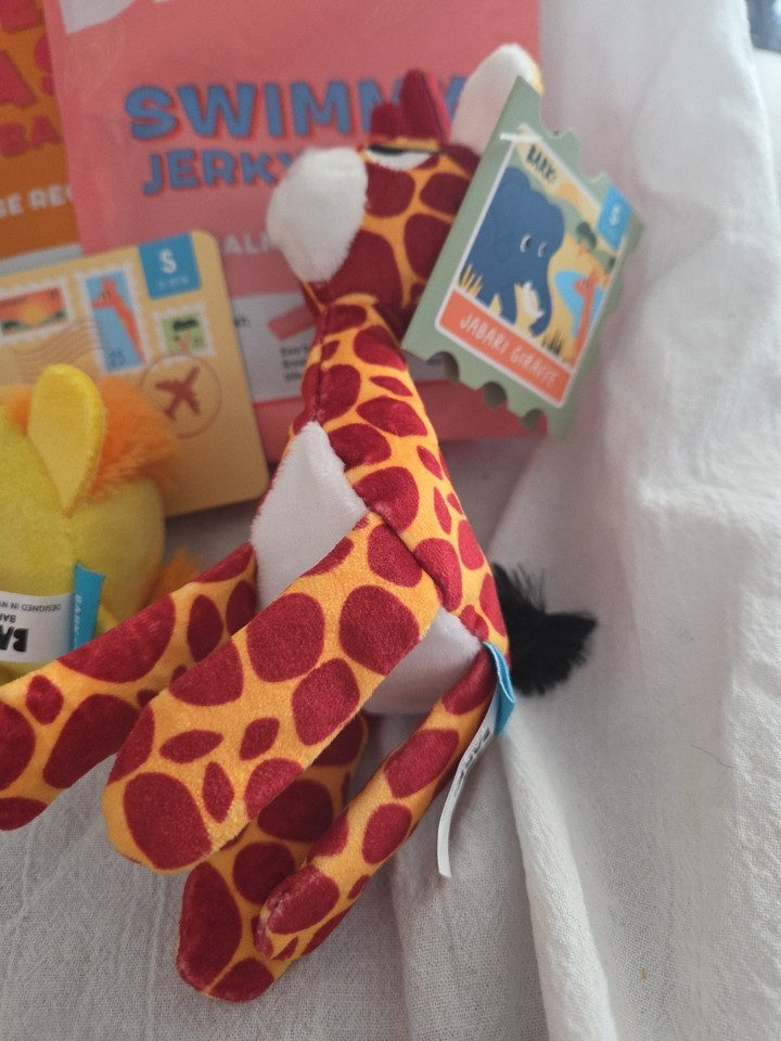 BarkBox 1 Month Dog Subscription Box Toys & Treats NEW Small Dog Cheesy ...