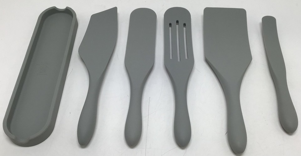 Mad Hungry Spurtle Set 6 Piece Set In Silicone Grey | eBay