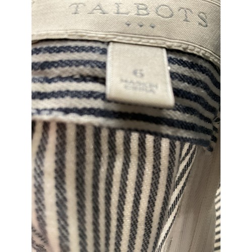 Talbots A-Line Gray Striped Skirt 6 | eBay