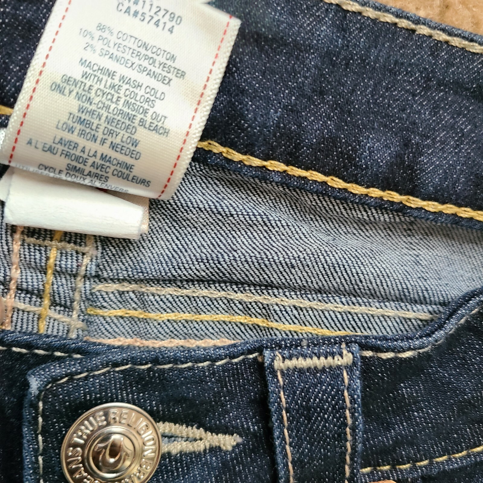 True Religion Women’s Sz 26 RN#112790 CA#57414 dark Blue Denim Skinny ...