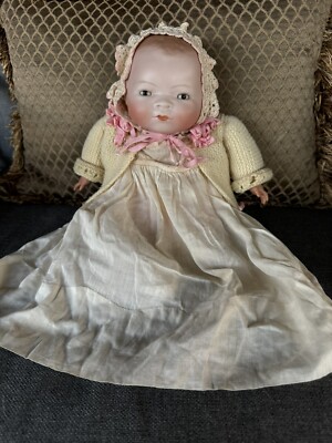 Antique Bye Lo Baby Doll German Bisque Doll 14 “Grace Story Putnam Body ...