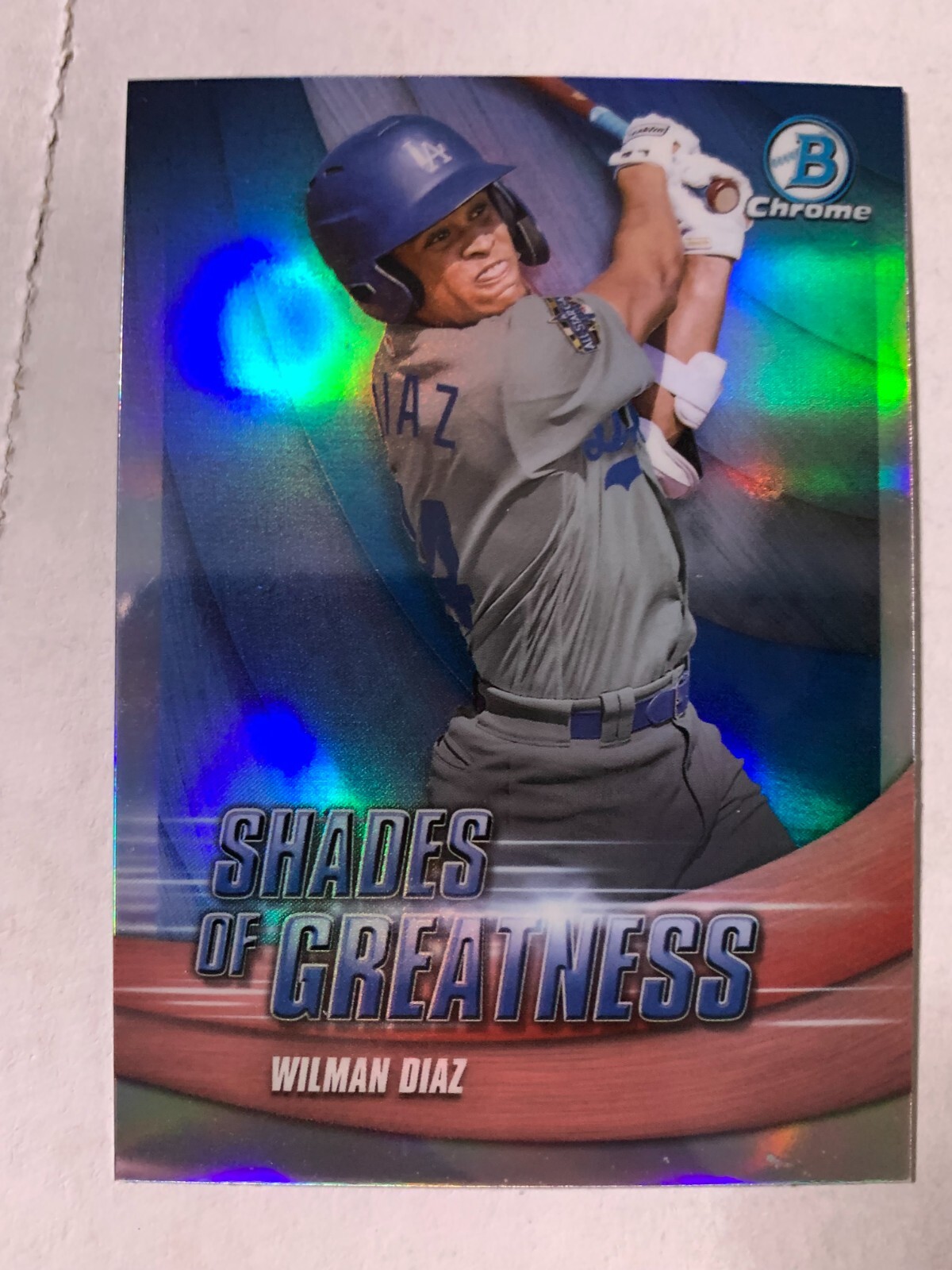 WILMAN DIAZ SSG-25 2022 BOWMAN CHROME SHADES OF GREATNESS PROSPECT RC ...