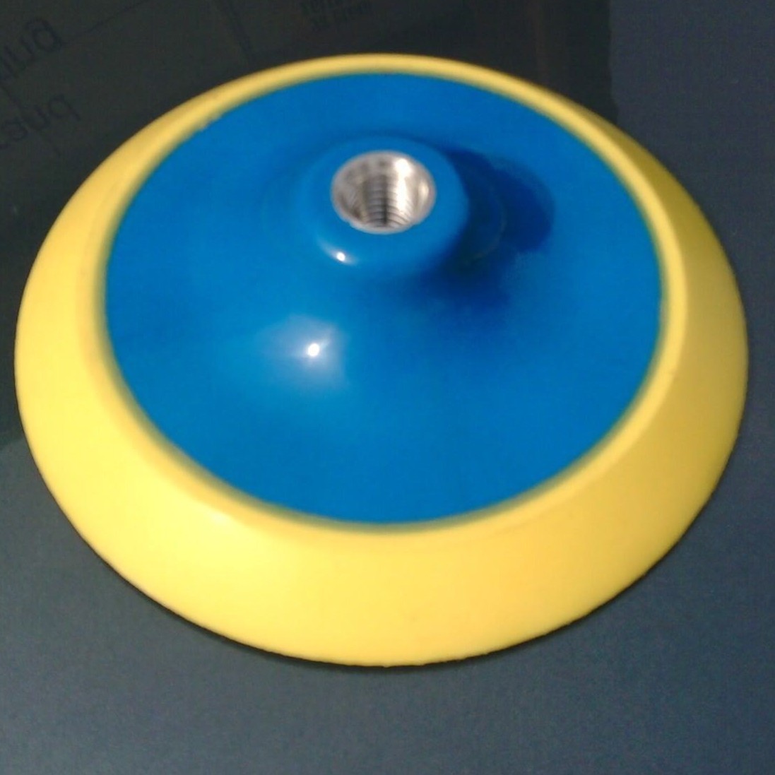 SANDING POLISHING BACKUP PAD 178mm (7") DIAM with 14mm THREAD VELCR0 ...