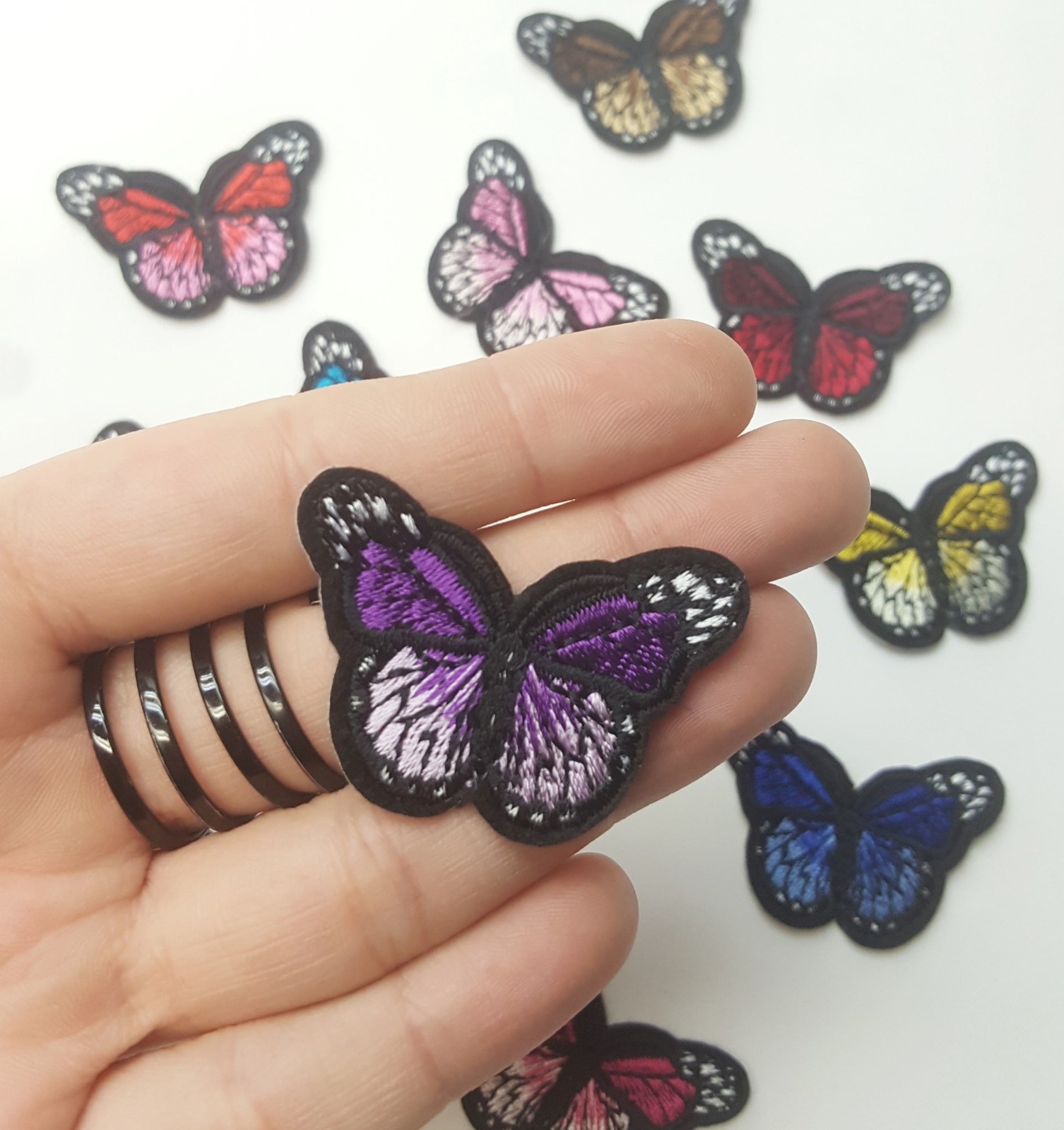Monarch Butterfly Patch Mini Small Embroidered, Iron-On/Sew-On Applique ...