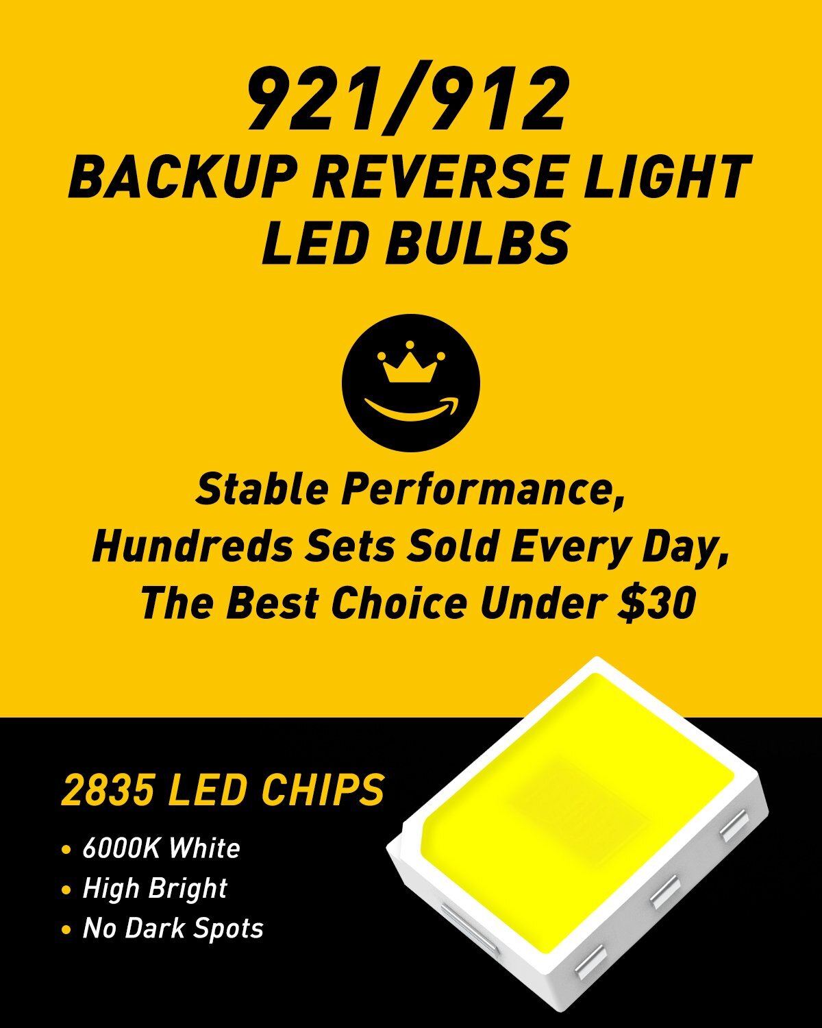 W16W Led Light T15 REVERSE 2835 6000k Bulb Canbus Error 15 SMD Bright ...